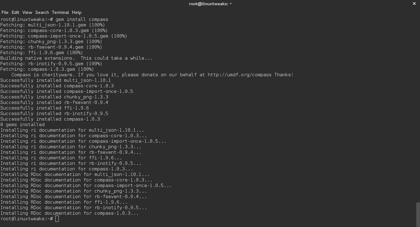 How to install Sass and Compass in Ubuntu - Linux Tweaks How to install Sass and Compass in Ubuntu - Linux Tweaks